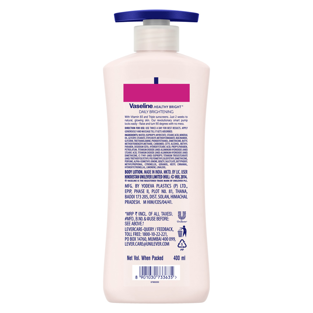 Vaseline Healthy Bright Brightening Body Lotion, 400 ml Price, Uses ...