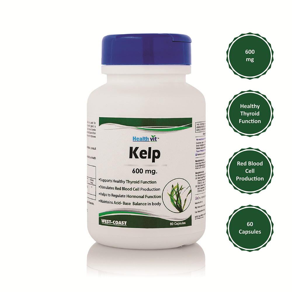 Healthvit Kelp 600 mg, 60 Capsules Price, Uses, Side Effects ...