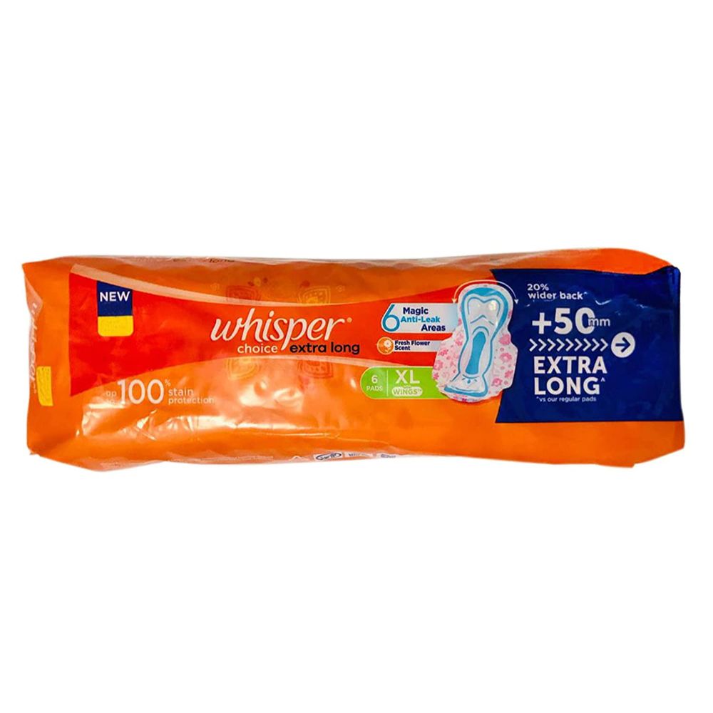 Whisper Ultra Clean Wings Sanitary Pads XL+, 7 Count Price, Uses, Side ...