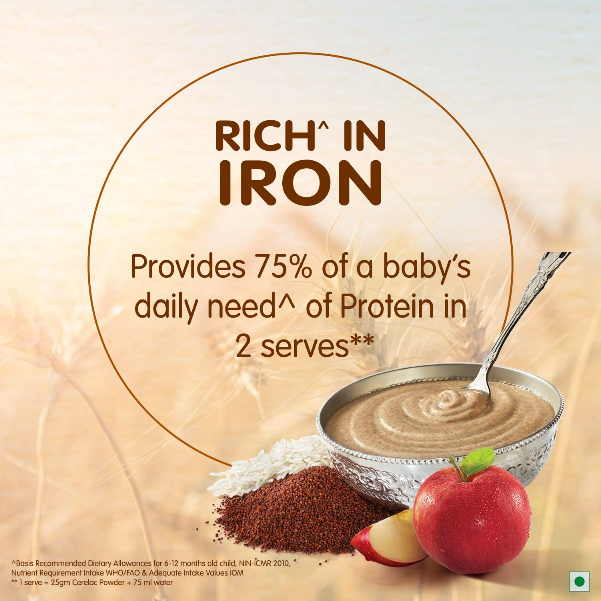 Nestle Cerelac Ragi Apple Baby Cereal, 8 to 12 Months, 300 gm Refill ...