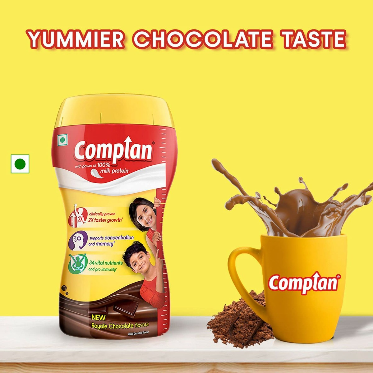 Complan Royale Chocolate Flavoured Health & Nutrition Drink, 500 gm Jar ...