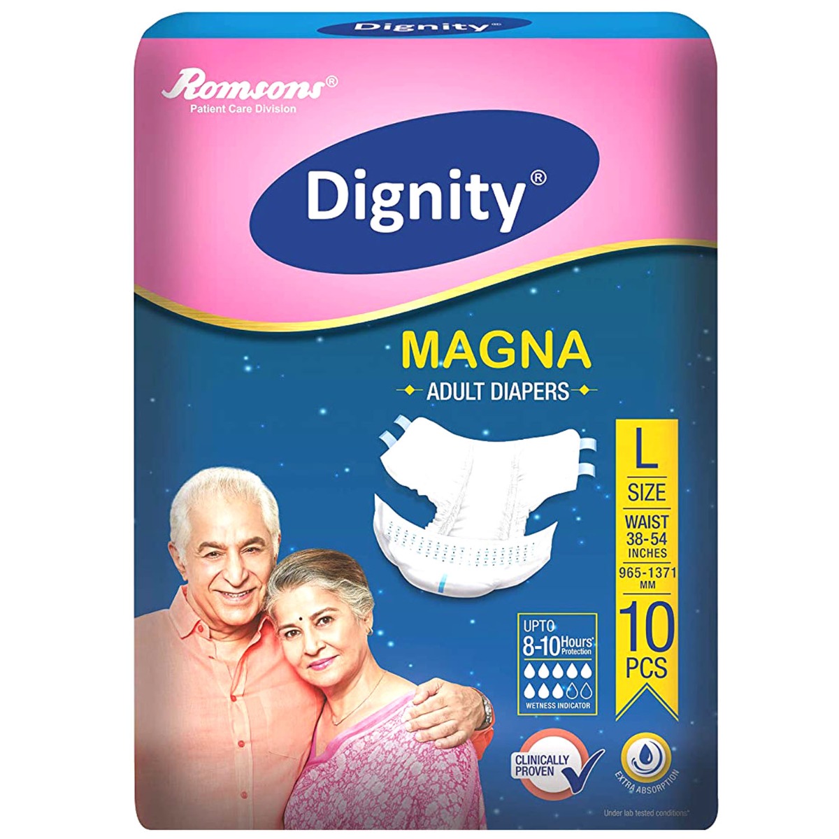 Dignity Magna Adult Diaper Pants Large, 10 Count Price, Uses, Side ...