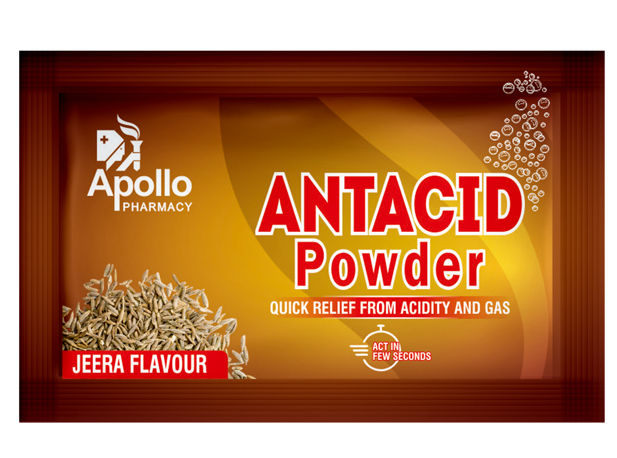 Apollo Pharmacy Antacid Jeera Flavour Powder, 30 gm (5 gm x 6) Price ...