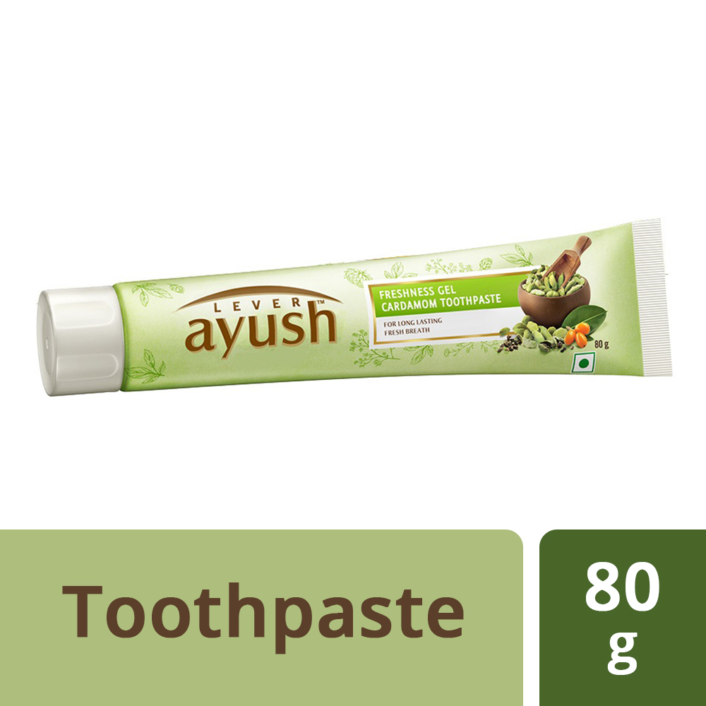 Lever Ayush Freshness Gel Cardamom Toothpaste, 80 gm Price, Uses, Side ...