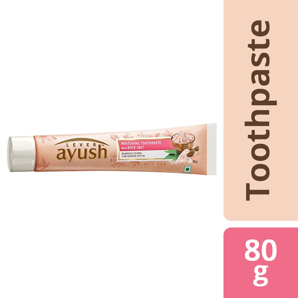 Lever Ayush Whitening Toothpaste with Rock Salt, 80 gm Price, Uses ...