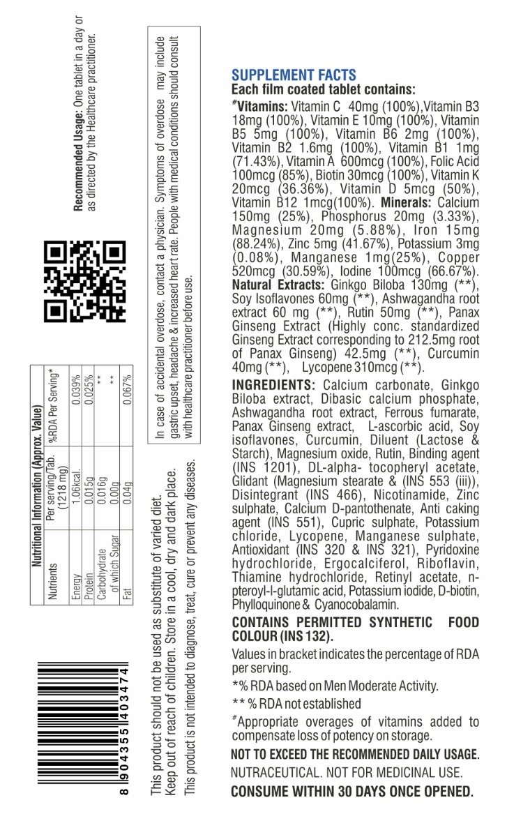 Apollo Life Multi Vitamins for Men 50+, 30 Tablets Price, Uses, Side ...