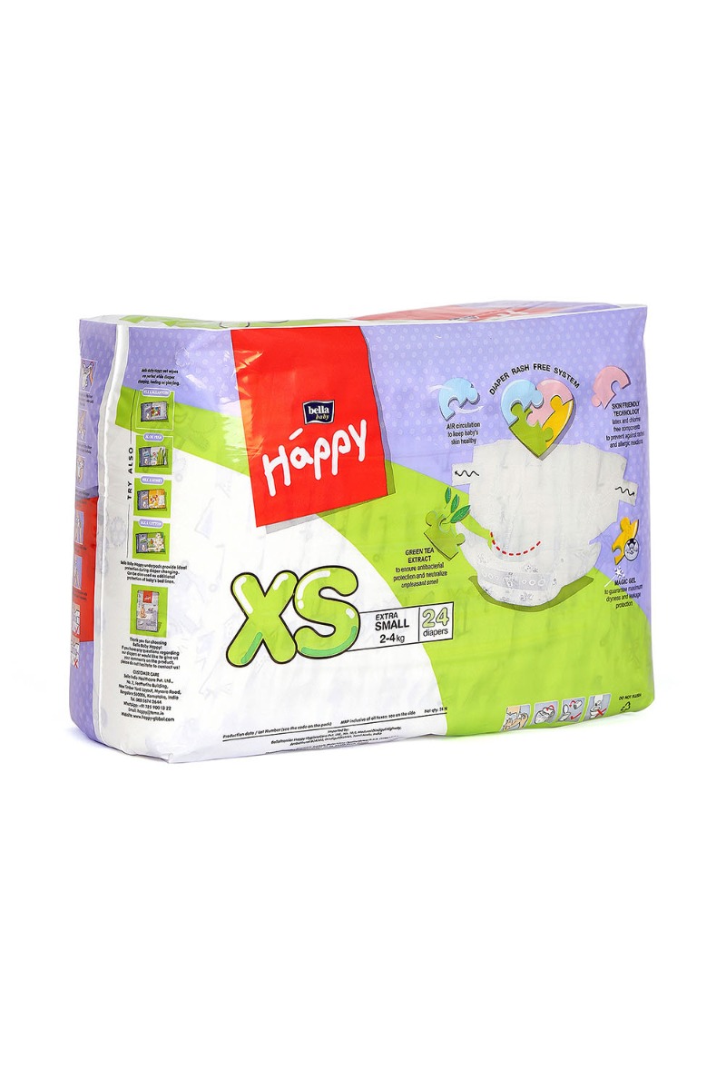 Bella Baby Happy Diapers XS, 24 Count Price, Uses, Side Effects ...