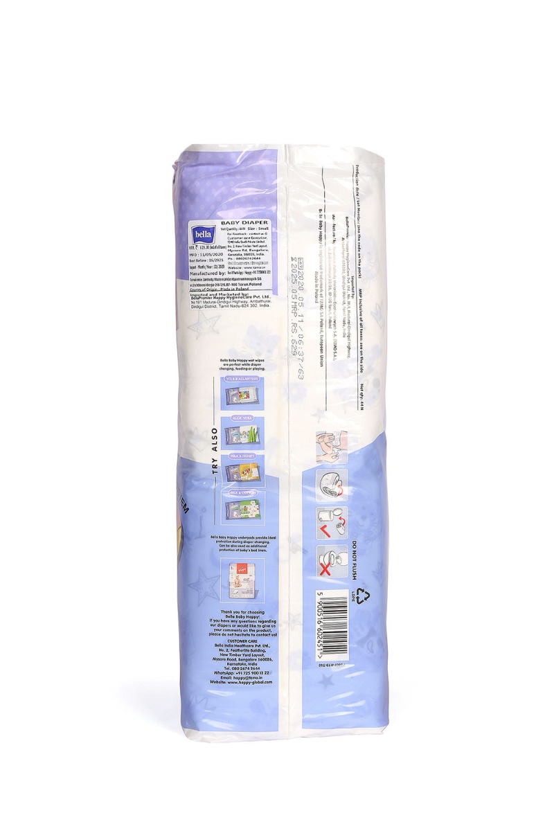 Bella Baby Happy Diapers Small, 44 Count Price, Uses, Side Effects ...