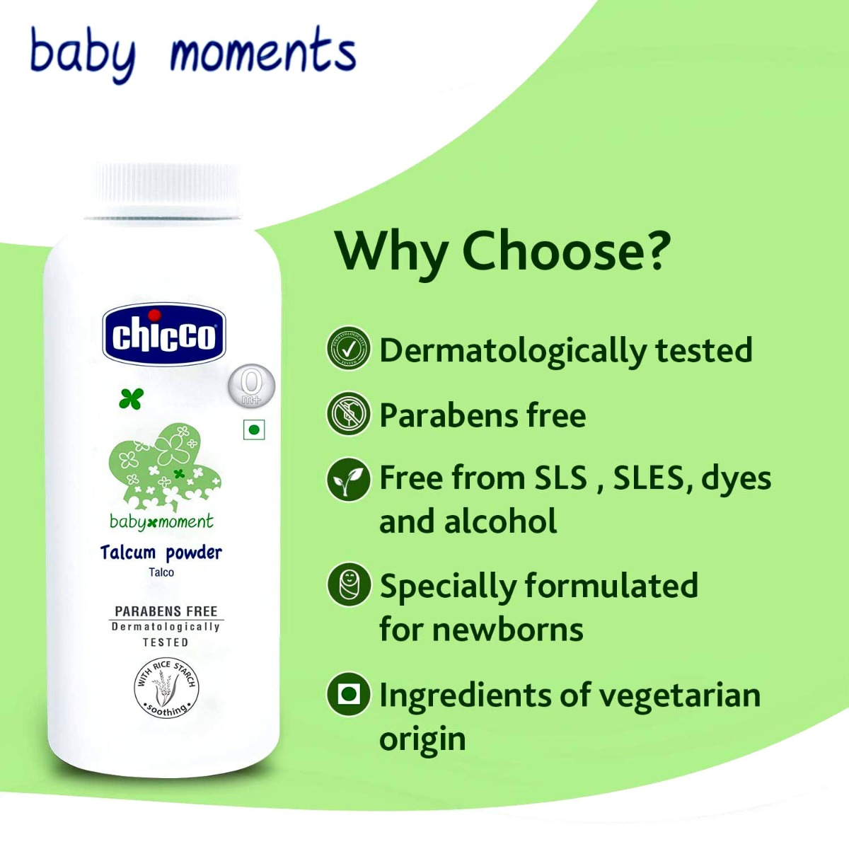 Chicco Talcum Powder, 500 gm Price, Uses, Side Effects, Composition ...