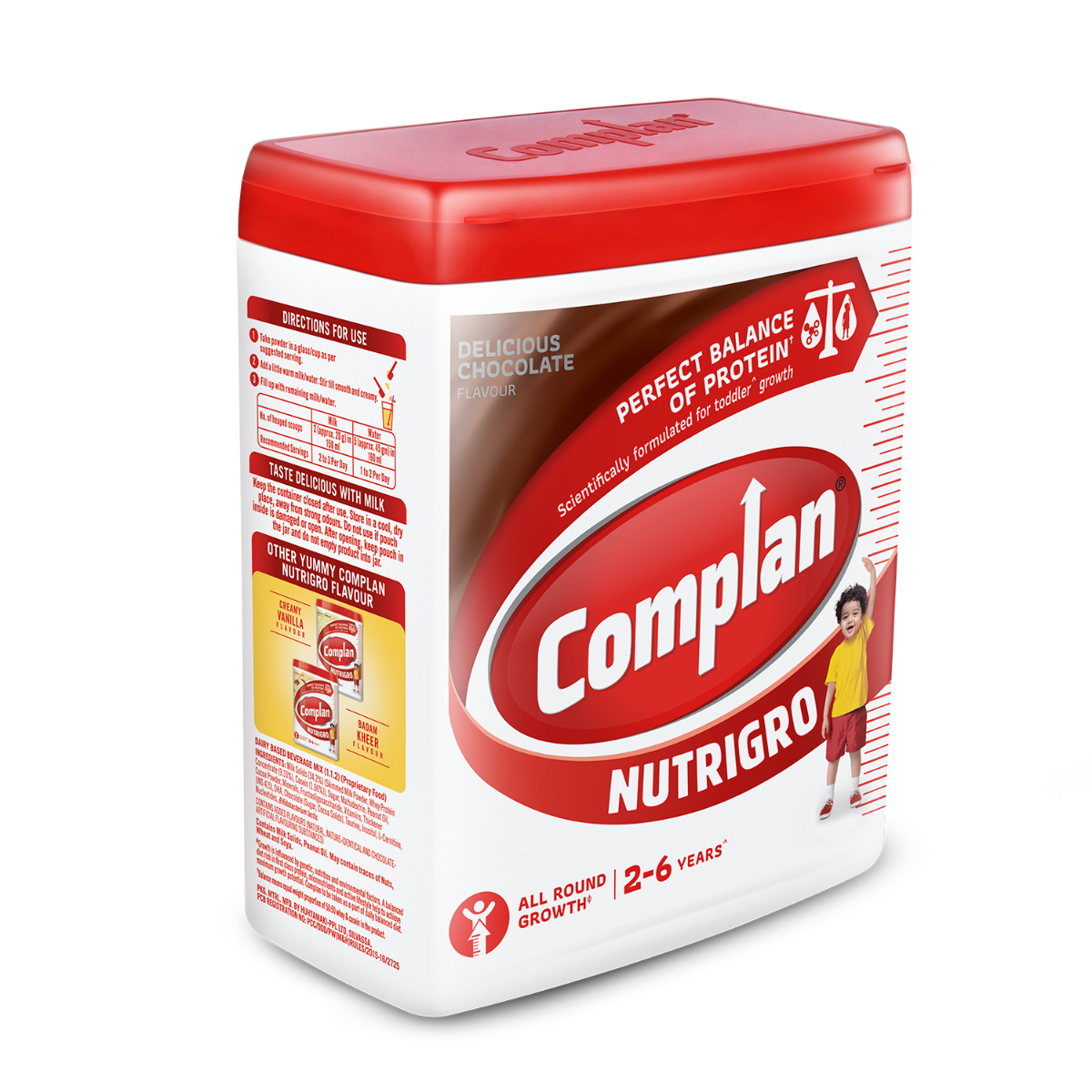 Complan Nutrigro Chocolate Flavour Nutrition Drink Powder, 400 gm Jar ...