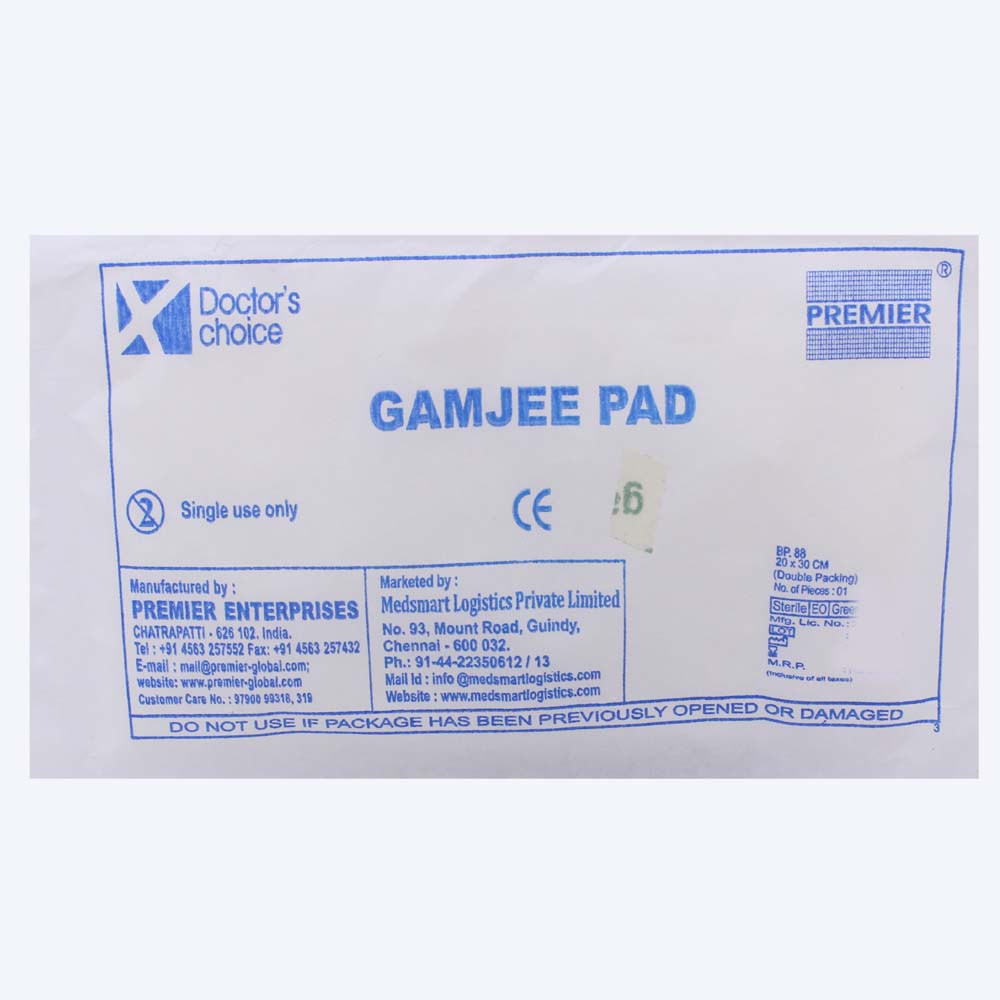 Doctor's Choice Premier Gamjee Pad 20 x 30, 1 Count Price, Uses, Side ...