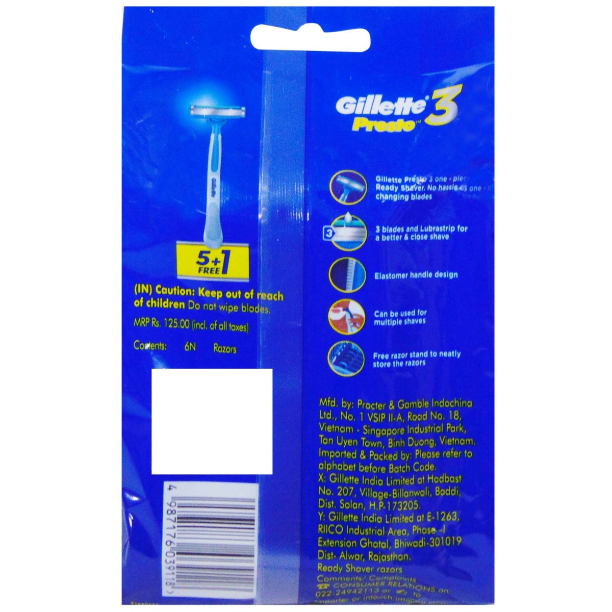 Gillette Guard Razor With 6 Cartridges, 1 Kit Price, Uses, Side Effects ...