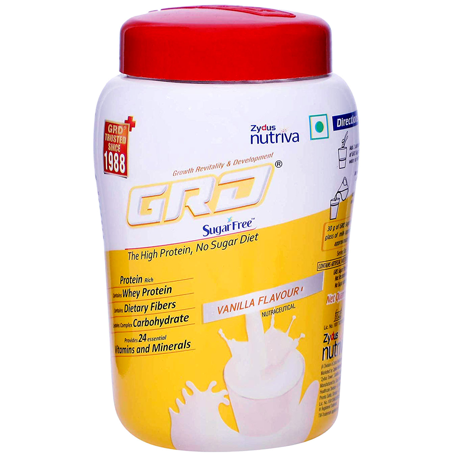 Grd Sugar Free Vanilla Flavoured Powder, 200 gm Jar Price, Uses, Side ...