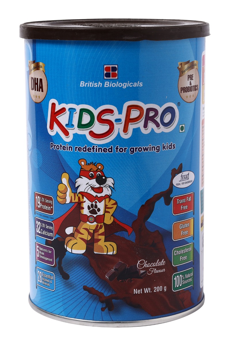 Kids - Pro Chocolate Flavoured Powder, 200 gm Tin Price, Uses, Side ...