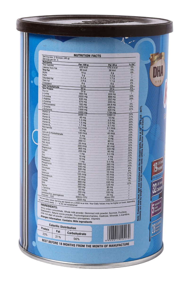 Kids - Pro Chocolate Flavoured Powder, 200 gm Tin Price, Uses, Side ...