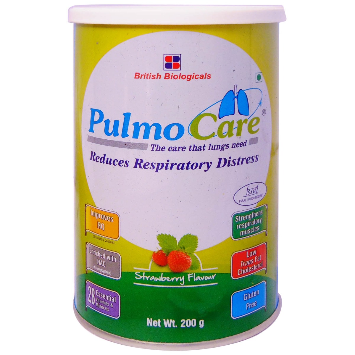 Pulmocare Strawberry Flavoured Powder, 200 gm Tin Price, Uses, Side ...