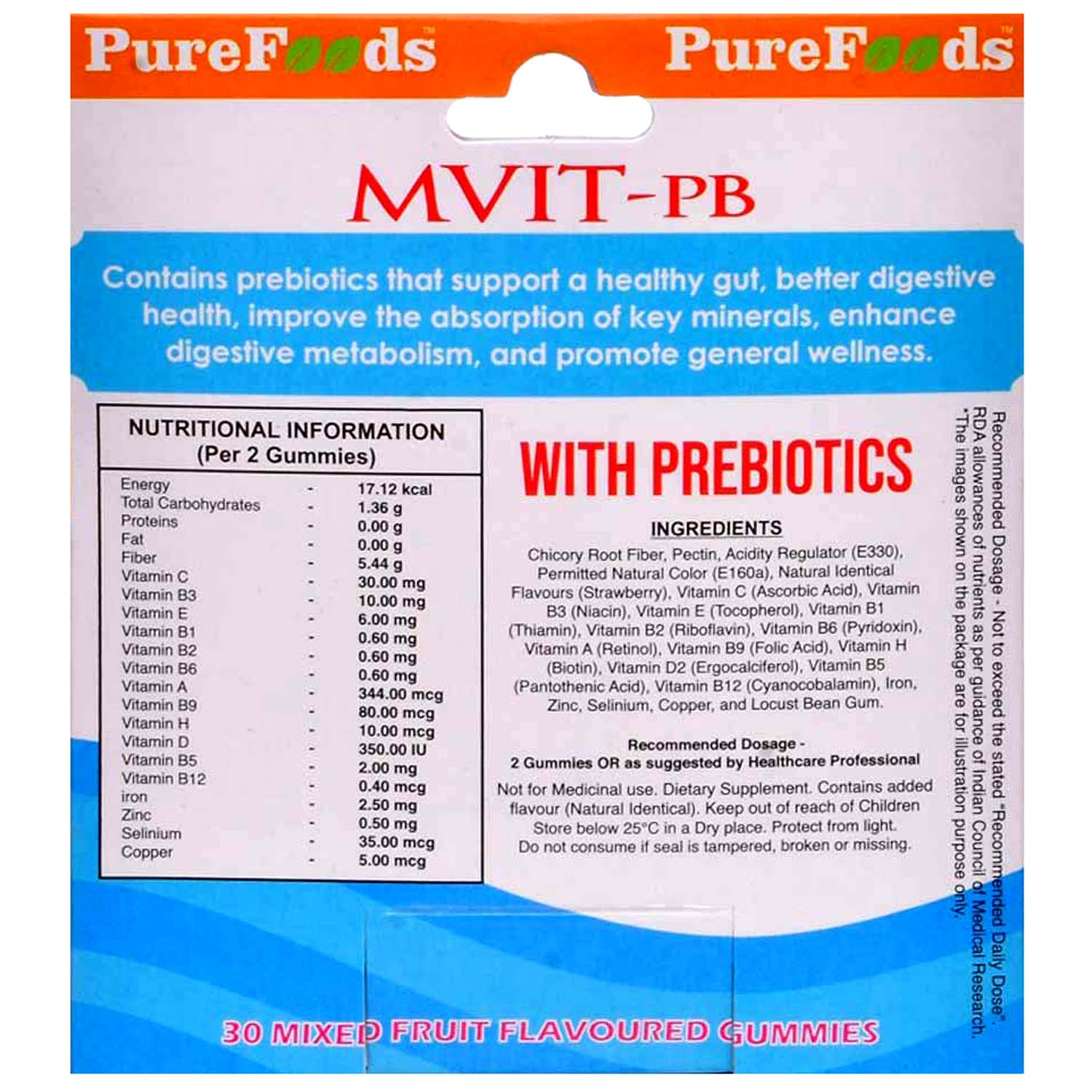 Pure Foods Mvit-Pb Multi Vitamin Fruit Flavoured, 30 Gummies Price ...