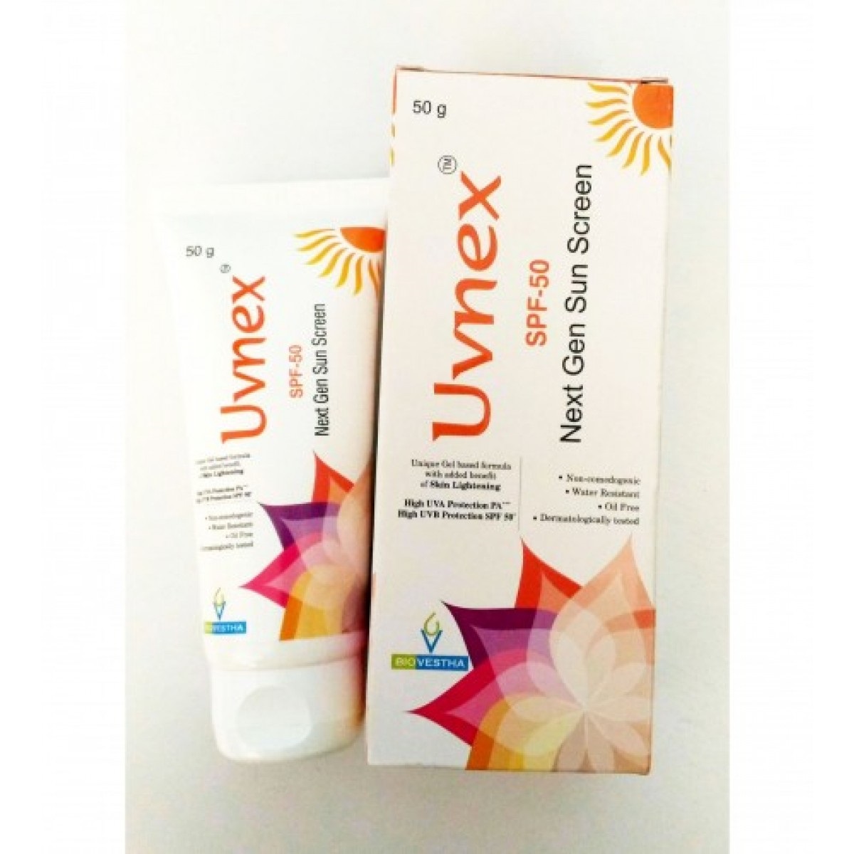 Uvnex Sunscreen Gel SPF 50, 50 gm Price, Uses, Side Effects ...