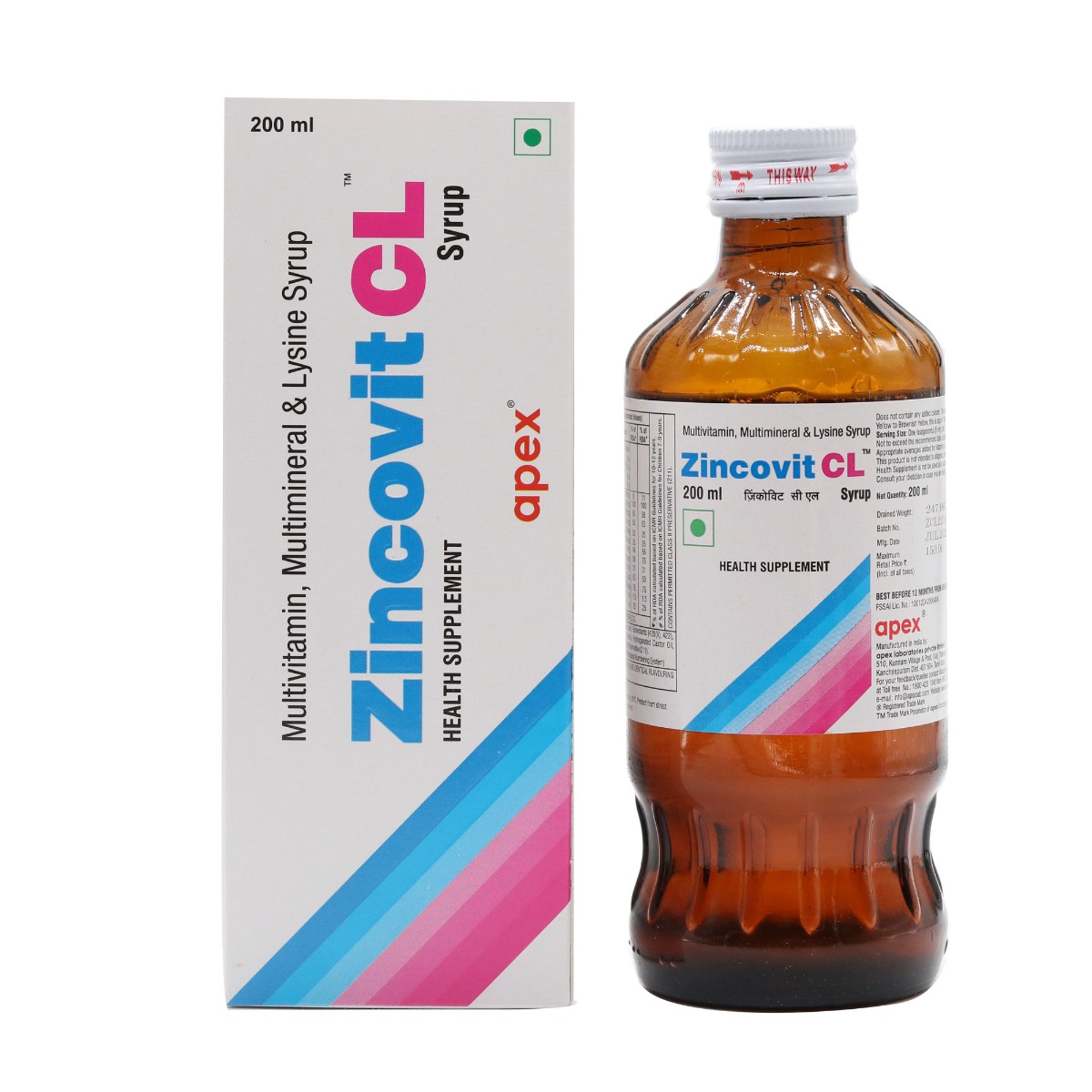 Zincovit CL Syrup 200 ml Price, Uses, Side Effects, Composition ...